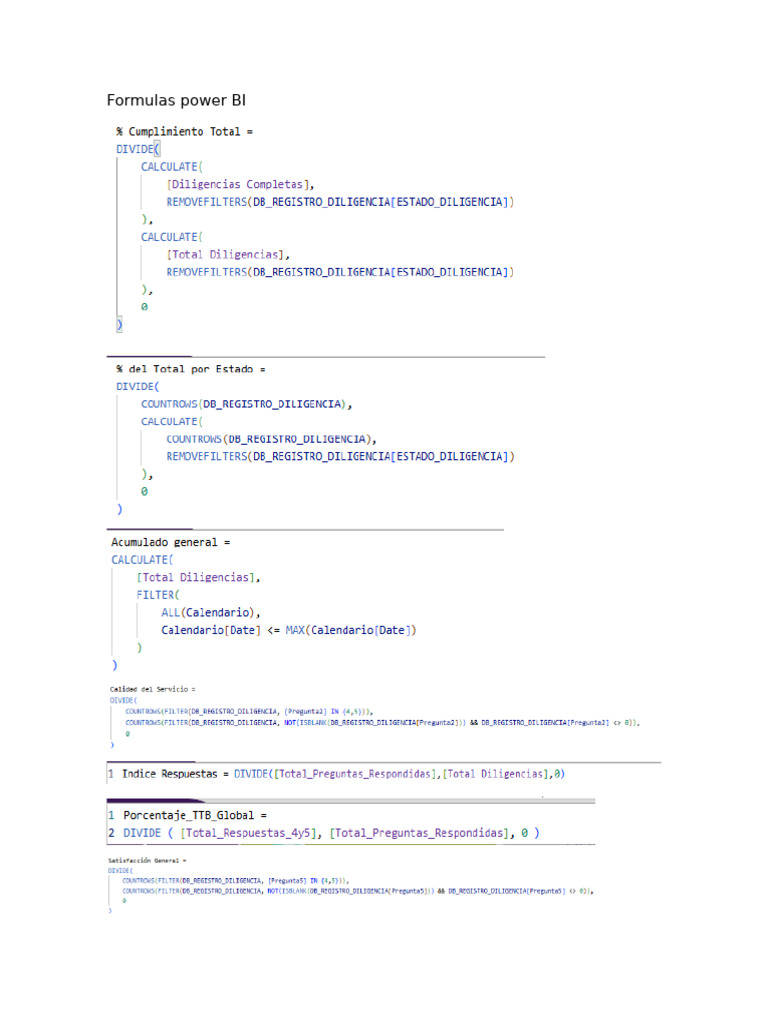 Formulas Power BI | PDF