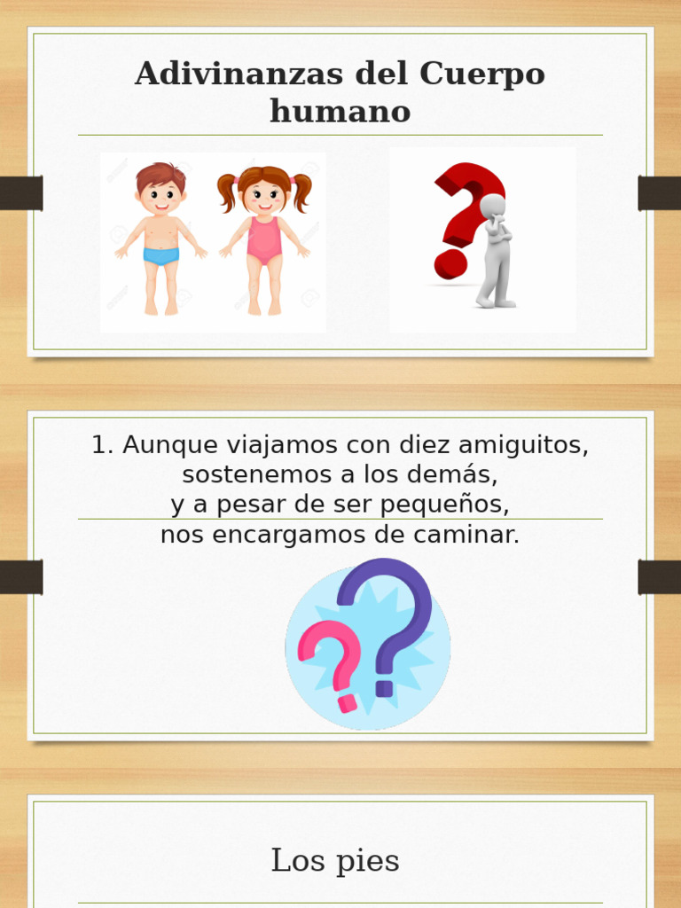 Adivinanzas Del Cuerpo Humano Pdf