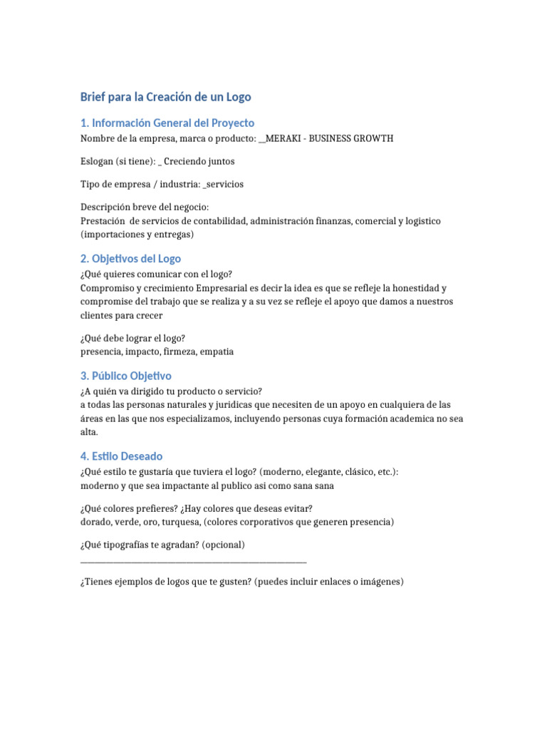 Brief Creacion Logo (1) | PDF