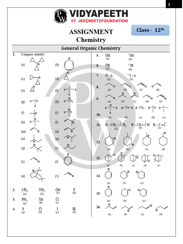 Organic Chemistry Stability Comparisons | PDF | Aromaticity | Chemical Bond