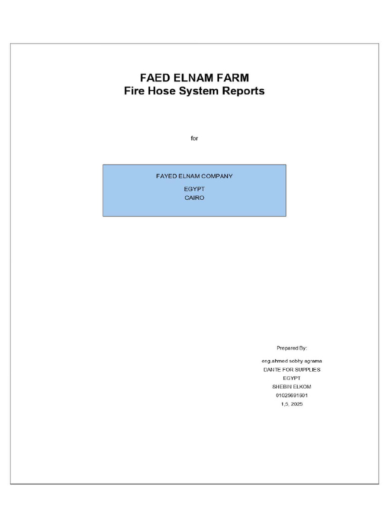 Faed Elnam Hydralic Calculation | PDF