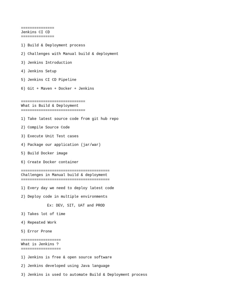 21 Jenkins Notes | PDF