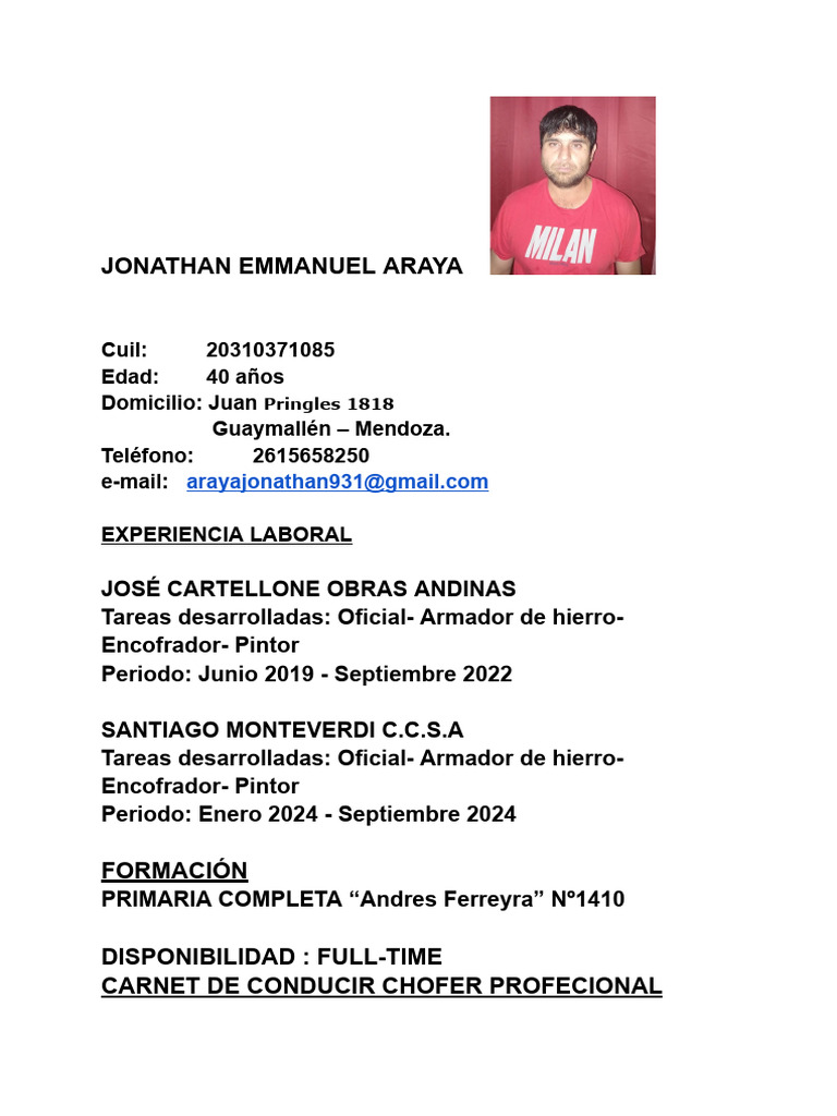 Jonathan Emmanuel Araya 2 | PDF