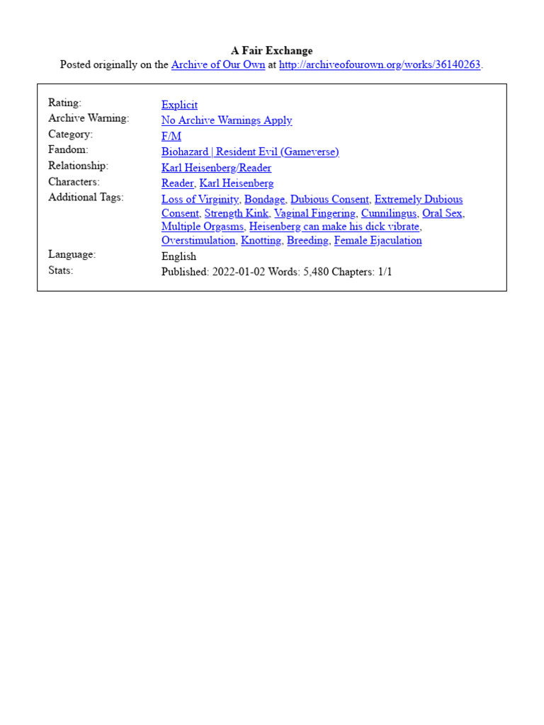 A Fair Exchange | PDF