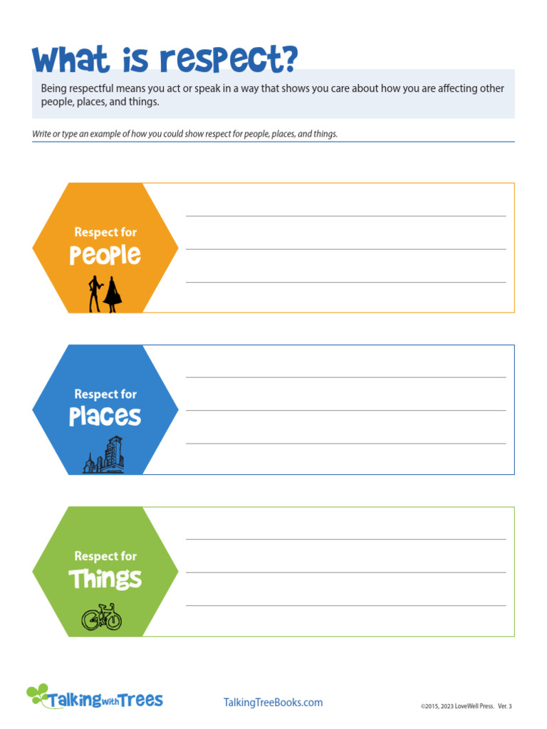 Sel Worksheet Respect Showing | PDF