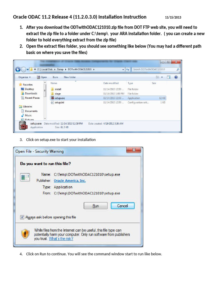 ODAC Install Document | PDF