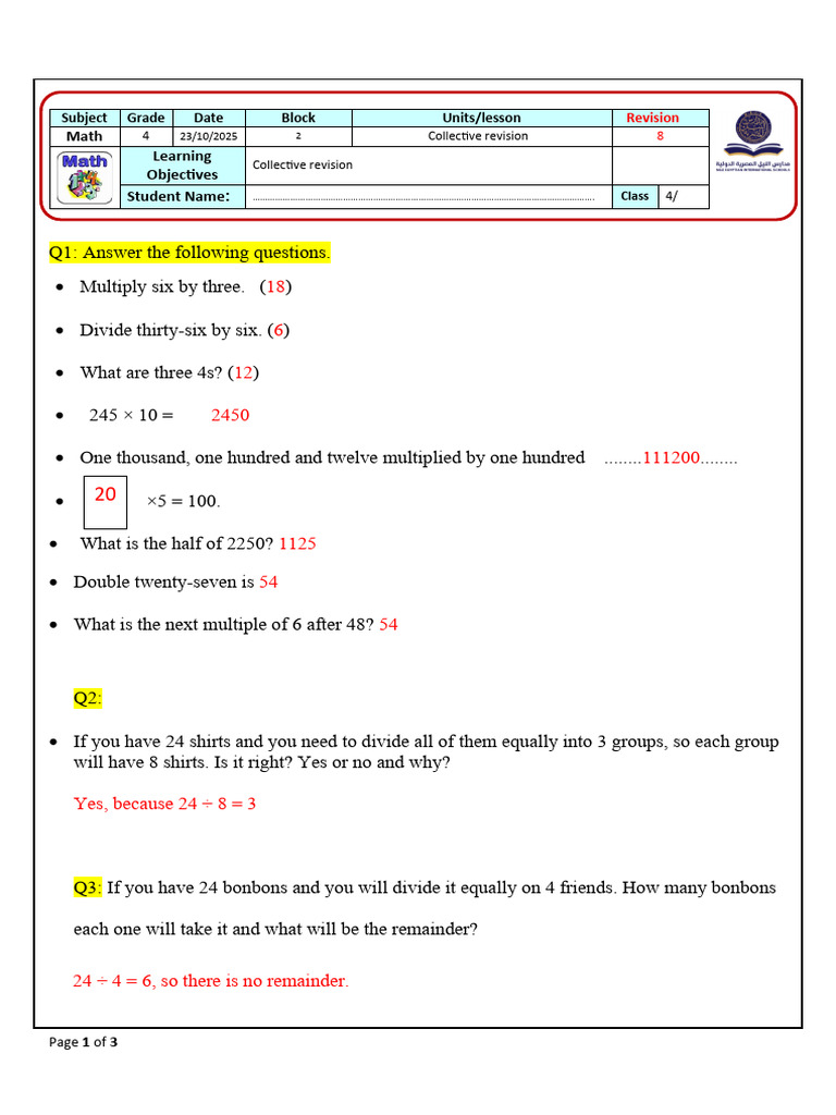 Ma-G4-B2 Revision 8 - Model-Answer PDF | PDF | Mathematics