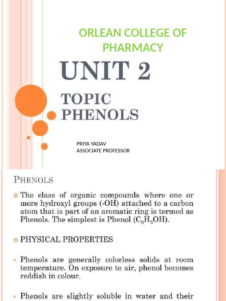 Unit 2 Phenol | PDF