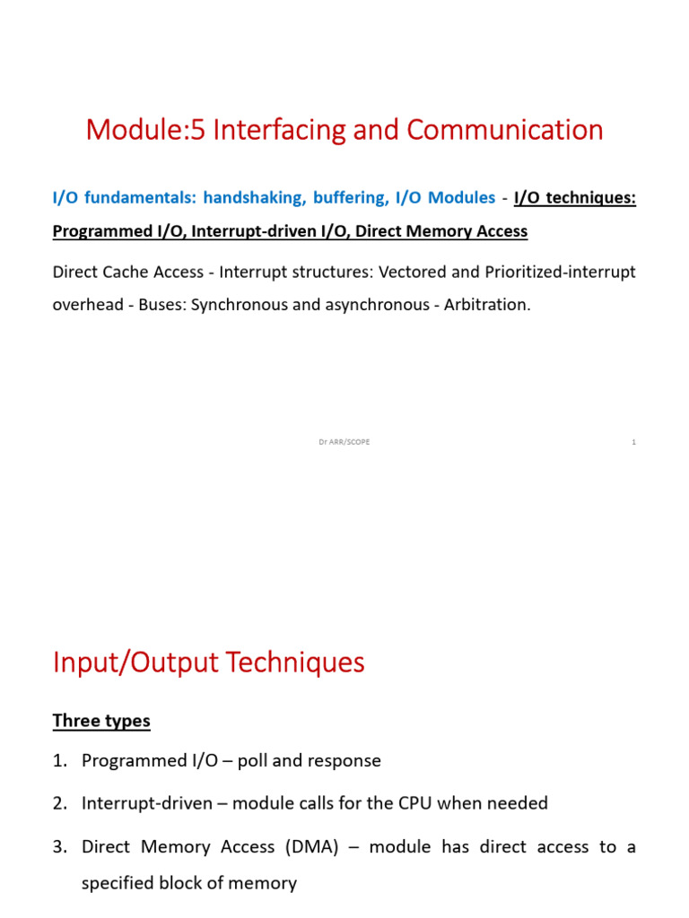 Lecture 26 - Module 5 | PDF | Input/Output | Central Processing Unit