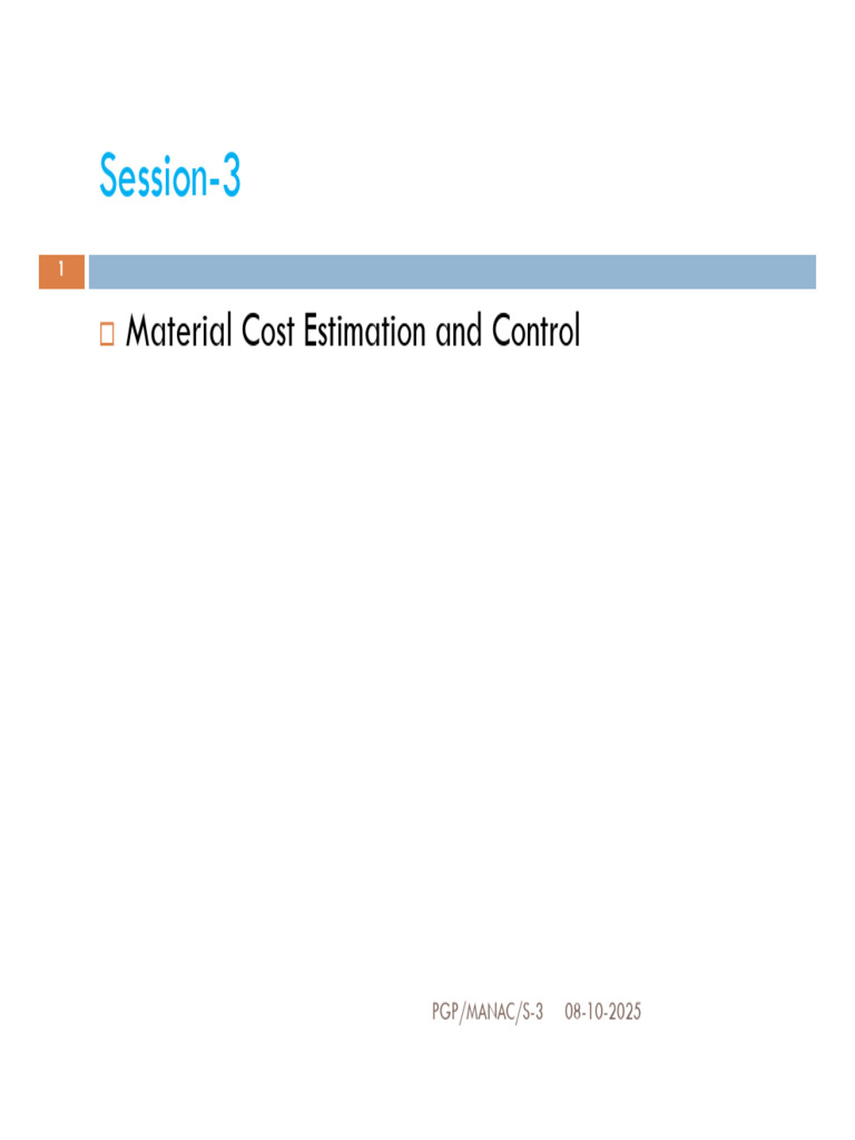 Session 3 Material Cost and Control 08-10-2025 | PDF | Inventory ...