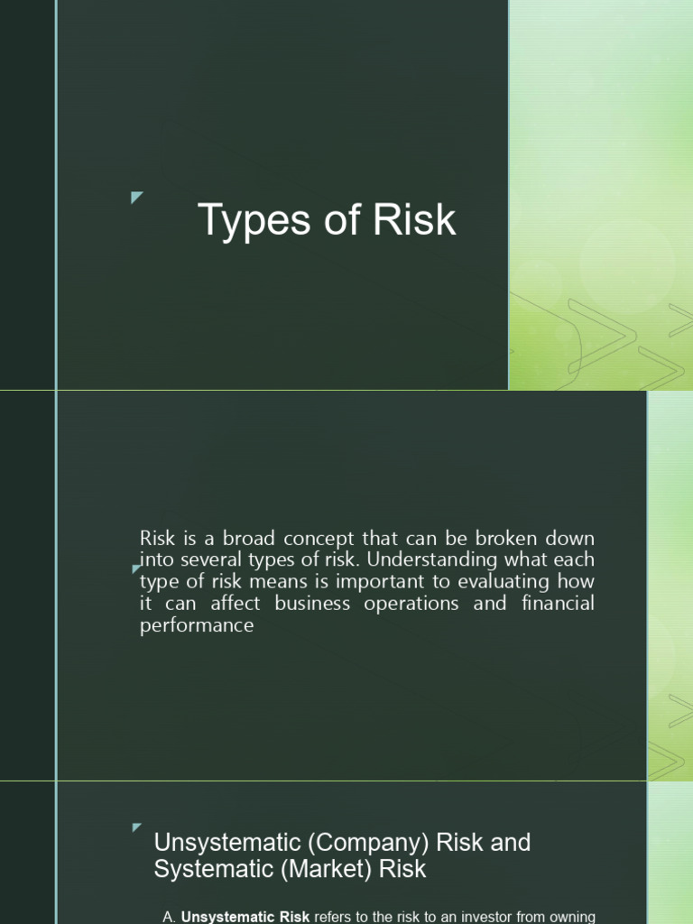 Types of Risk | PDF | Financial Risk | Interest