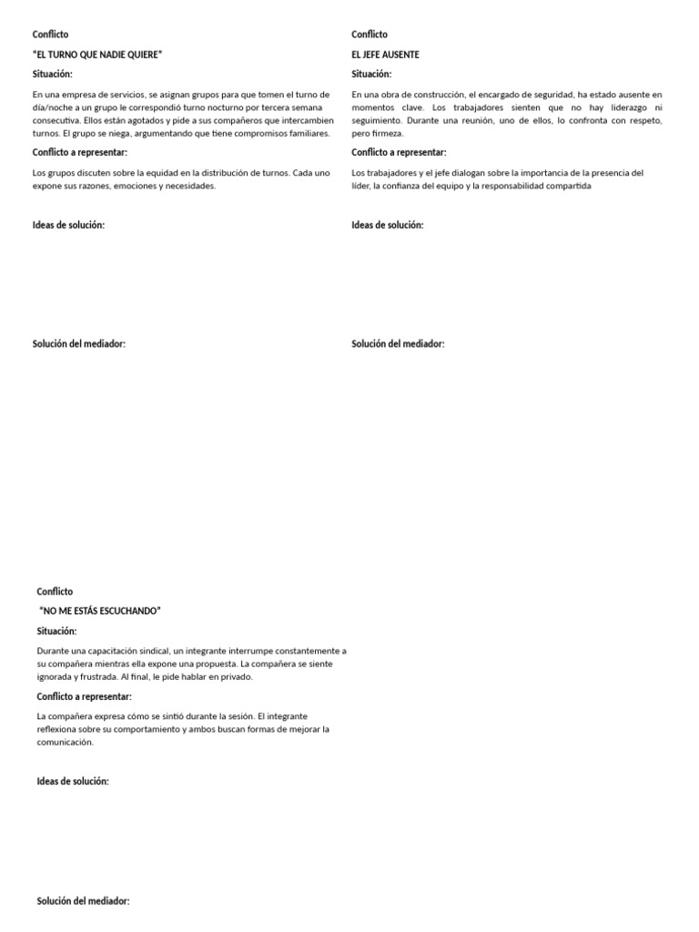Resolucion de Conflictos 2 | PDF