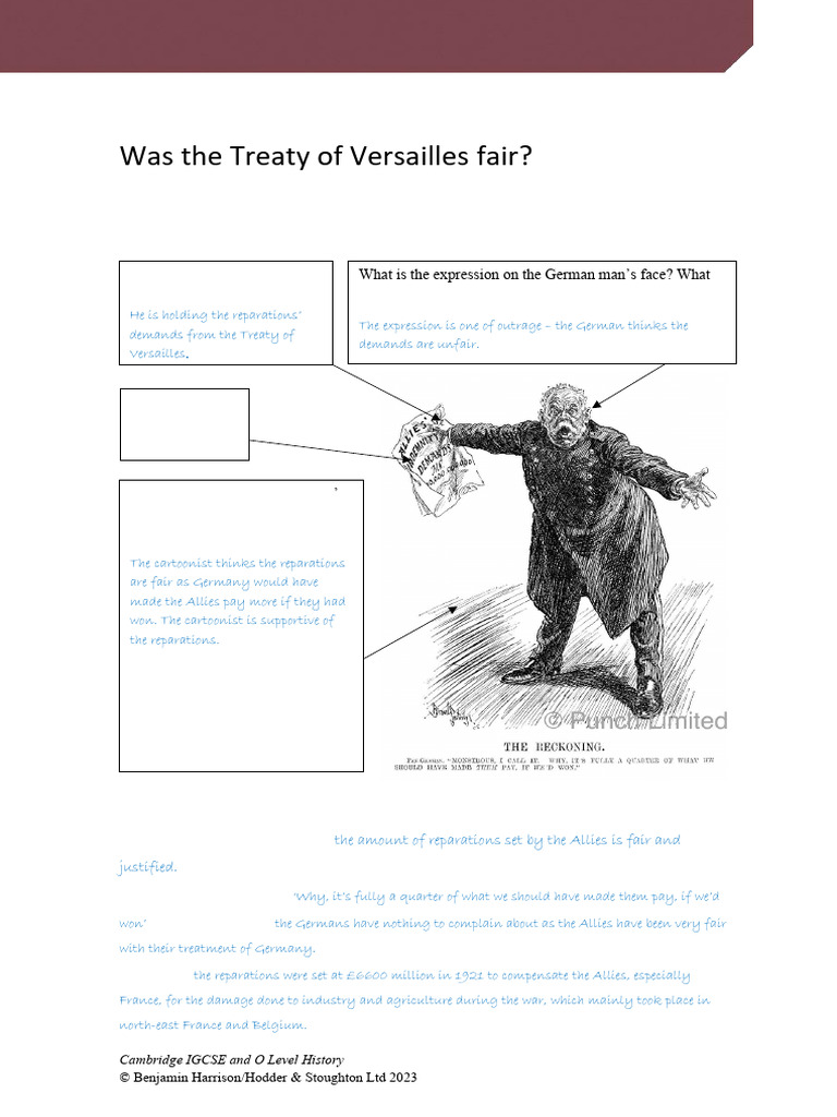 Fairness of the Treaty of Versailles | PDF