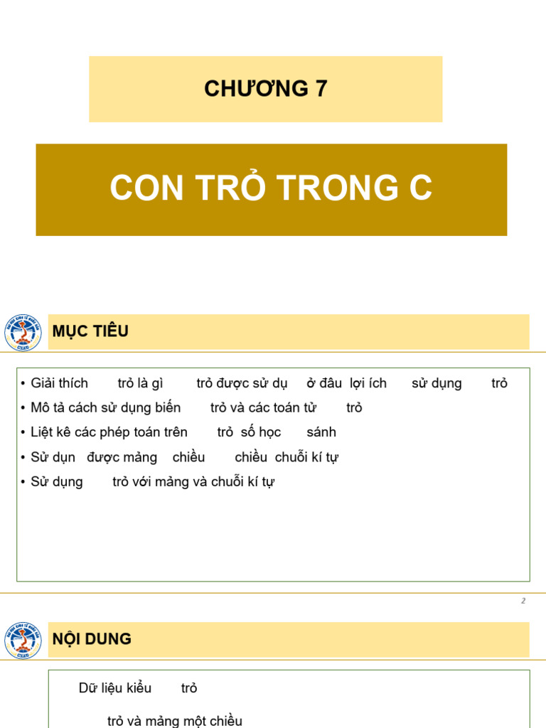 7.chuong 7 Con Tro Trong C | PDF