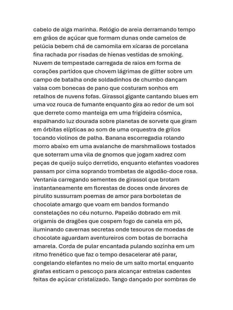 Girafa de Coco e o Relógio Inverso de Queijo | PDF