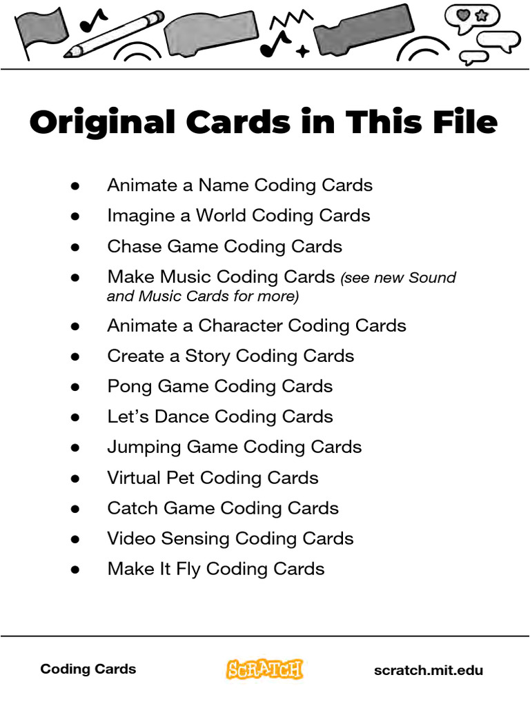 Scratch Programming Cards Overview | PDF | Scratch (Programming Language)