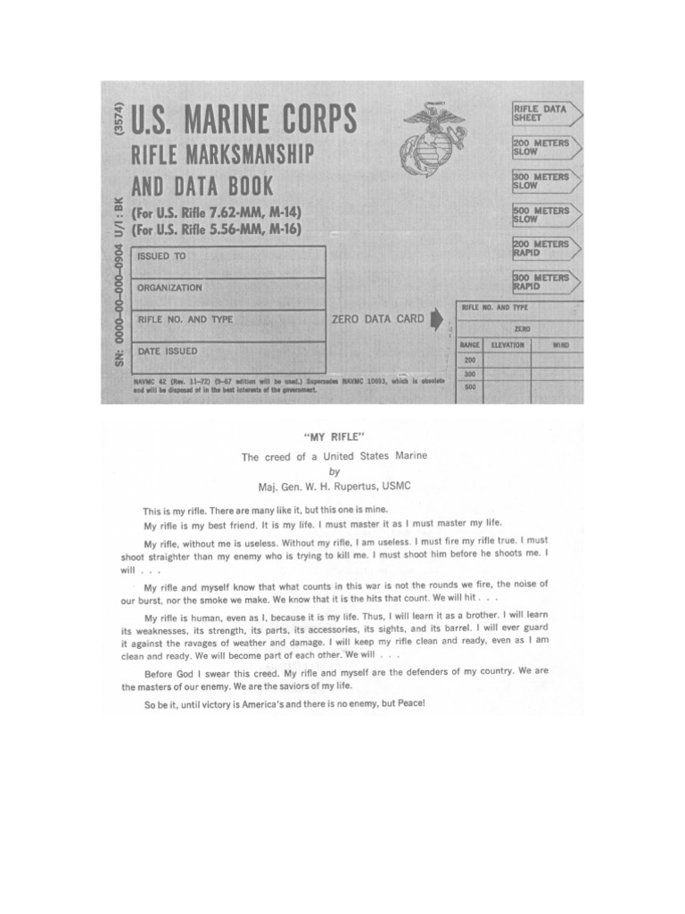 M16 M14 Rifle Data Book | PDF