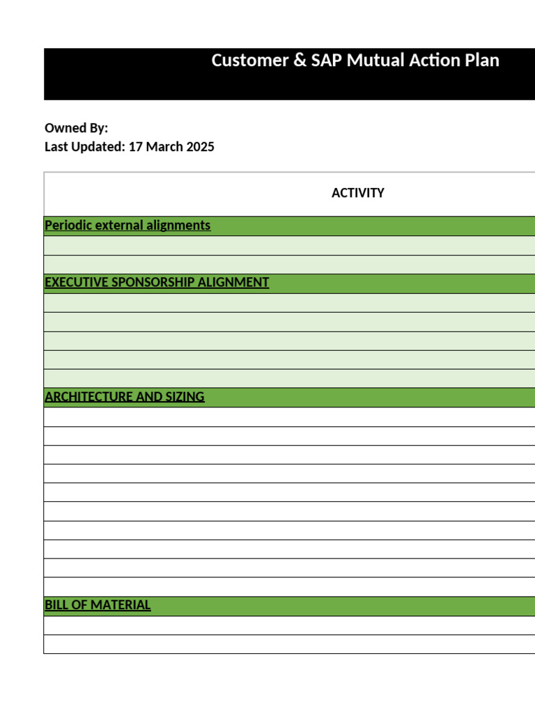 Template - SAP Leaseweb Mutual Action Plan-Closing | PDF | Sources