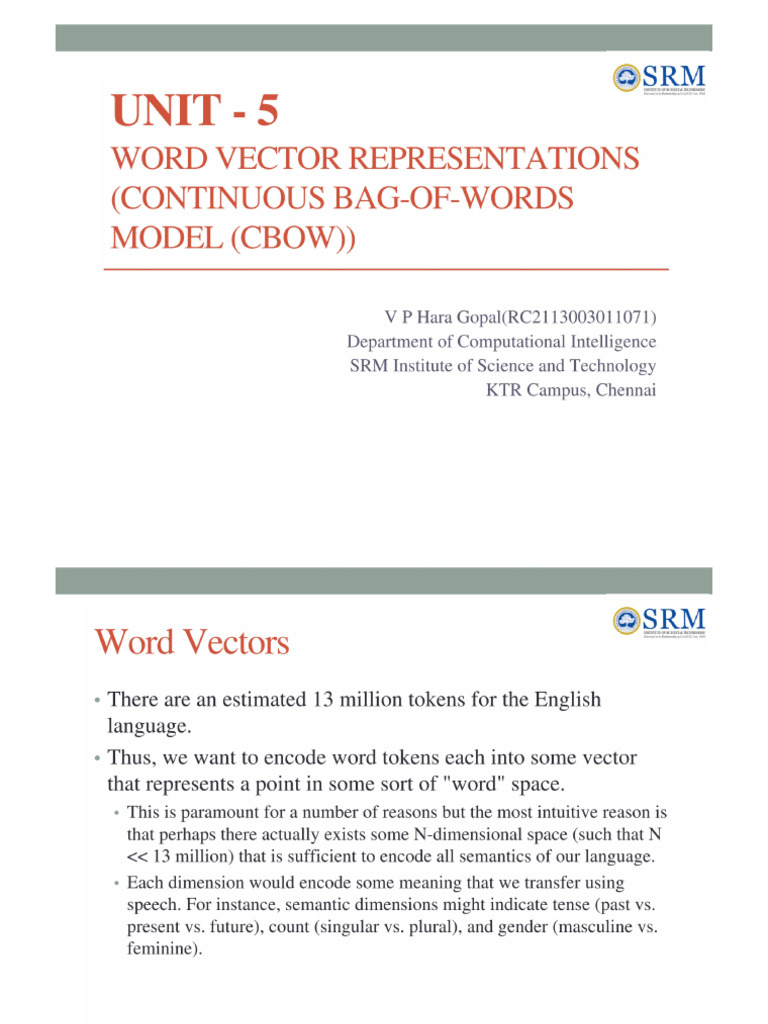 Unit 5 CBOW | PDF