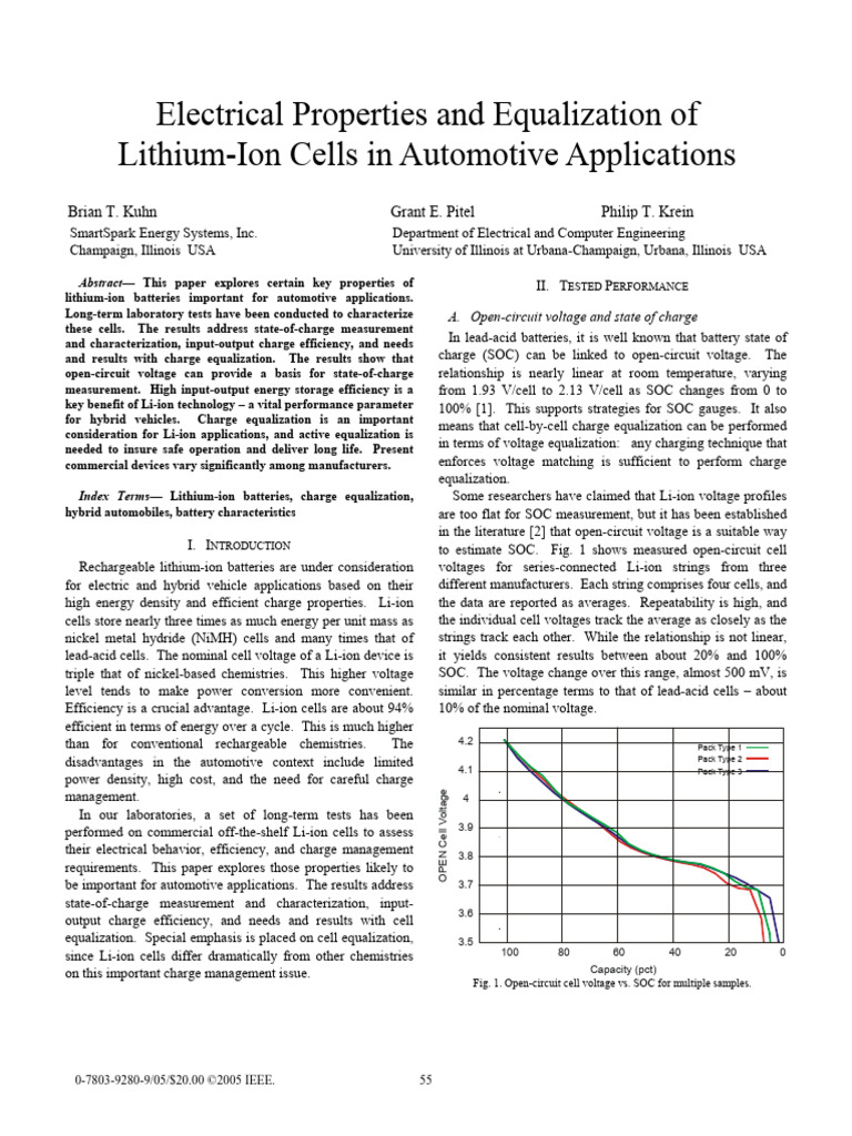 Lithium-Ion Battery Efficiency in Autos | PDF | Lithium Ion Battery ...