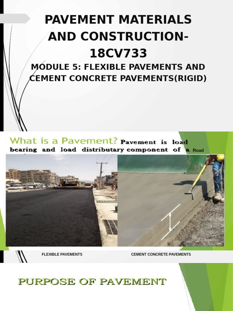 Flexible Pavement and Rigid Pavement | PDF