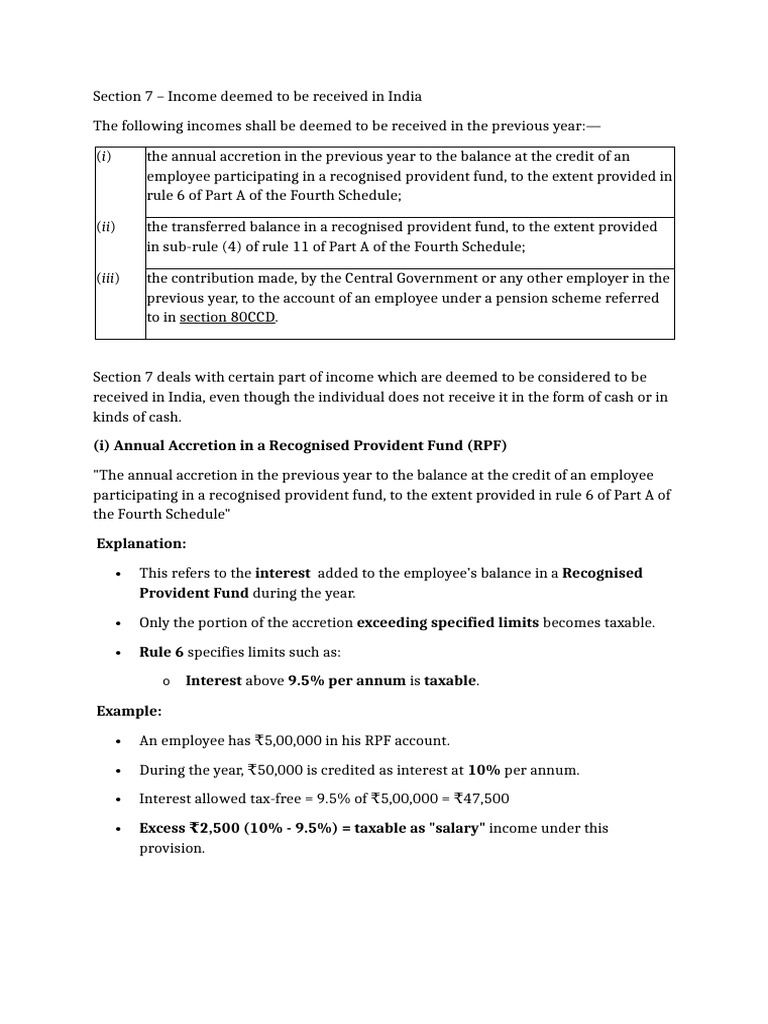 Section 7 - IT Act of 1961 | PDF | Factor Income Distribution | Economies