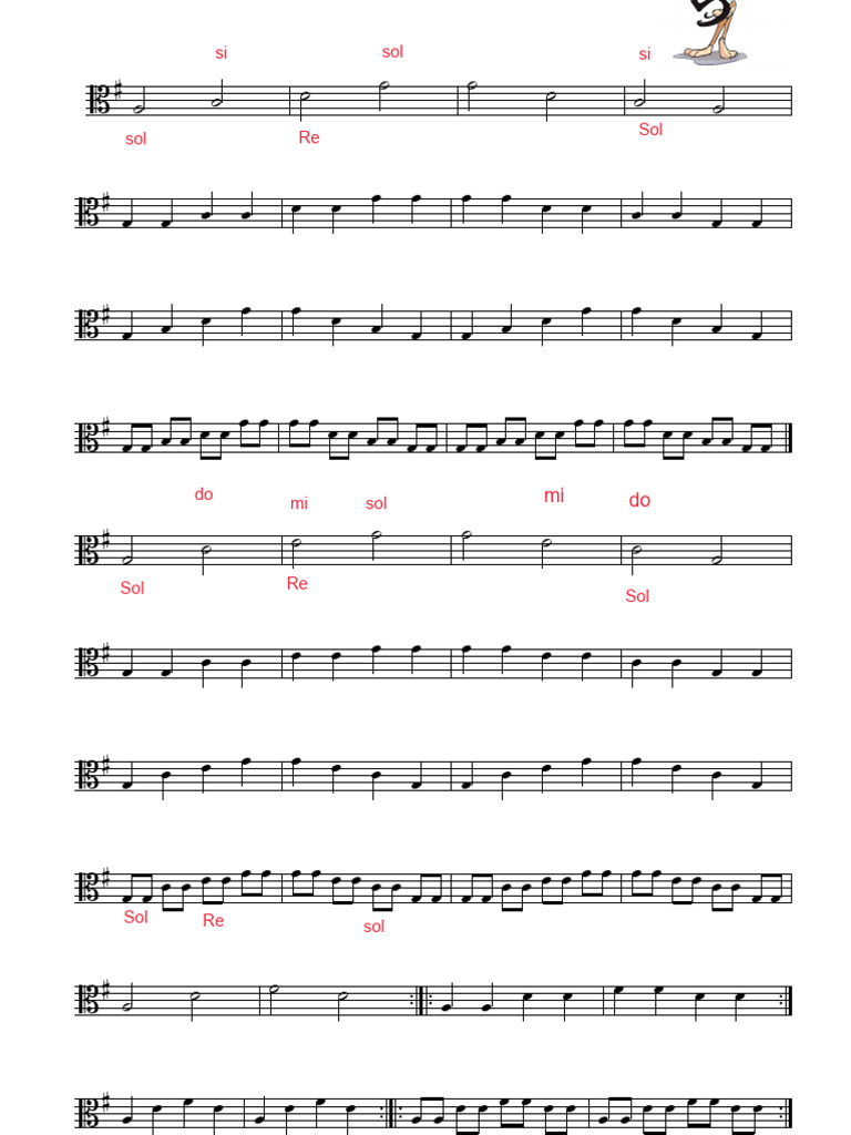 07.arpegios en Sol Mayor Viola | PDF