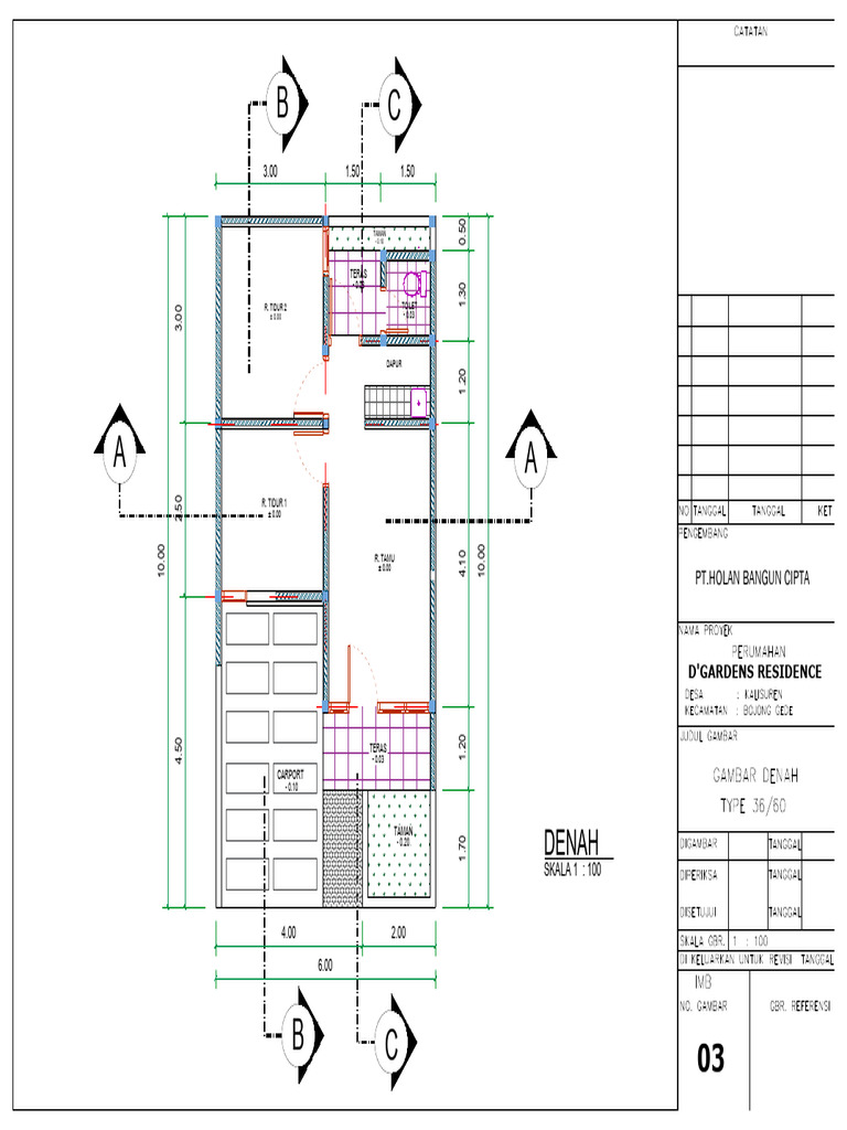 Gambar Kerja Denah DGR | PDF