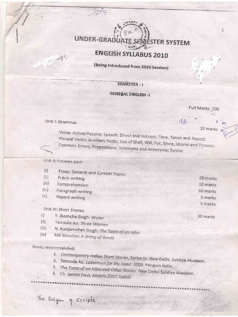 English Literature and Linguistics Syllabus | PDF | Poetry | British ...