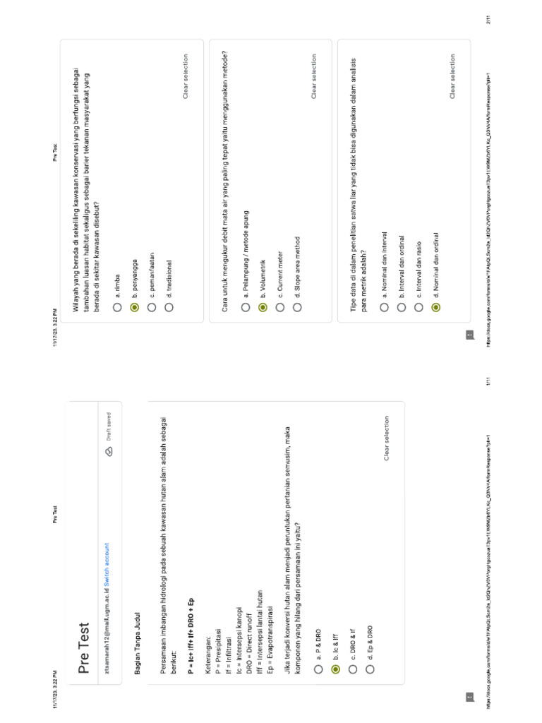 Pre Test | PDF