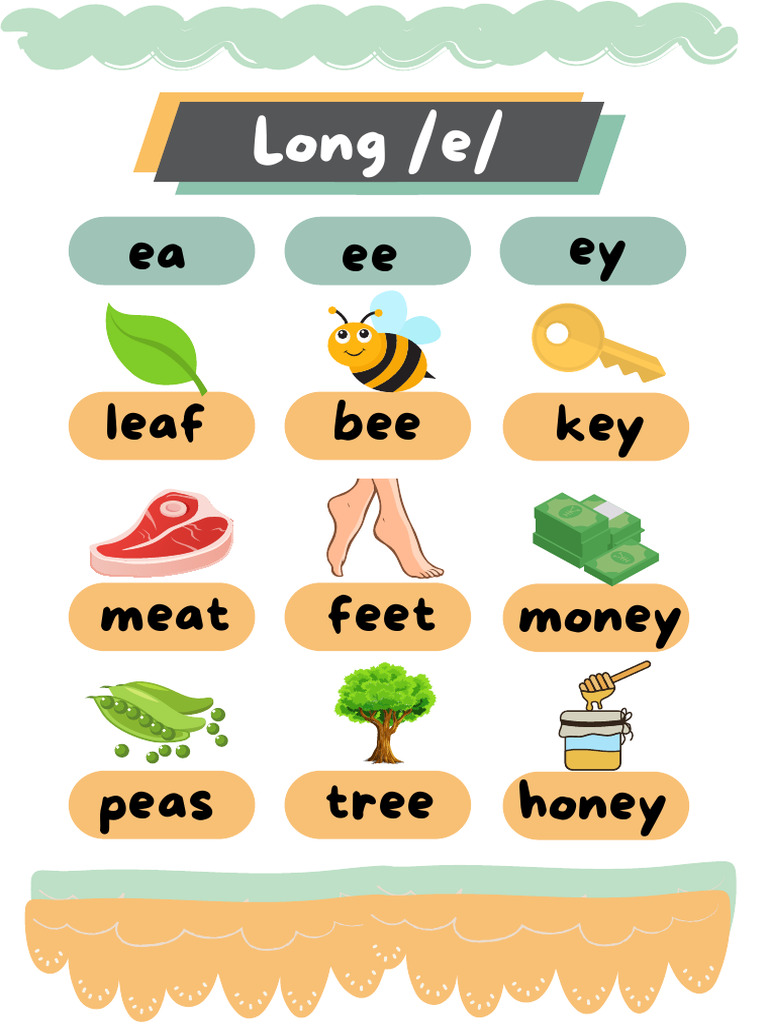 Long E Worksheets for Grade 4 | PDF