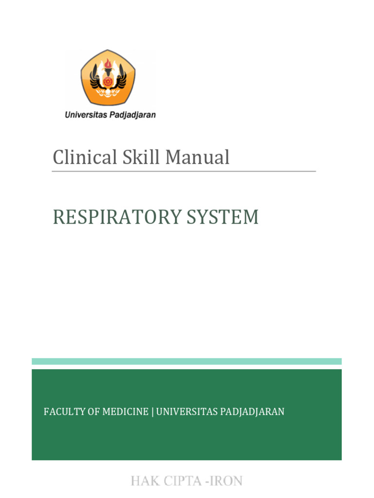 Clinical Skills Lab Manual Respiratory System 2024 RESPI DEWASA SHARE ...