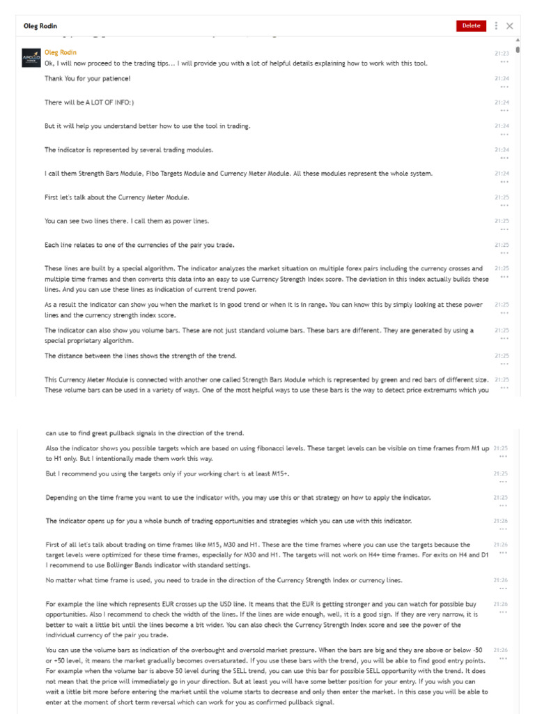 Currency Strength Wizard Instructions | PDF