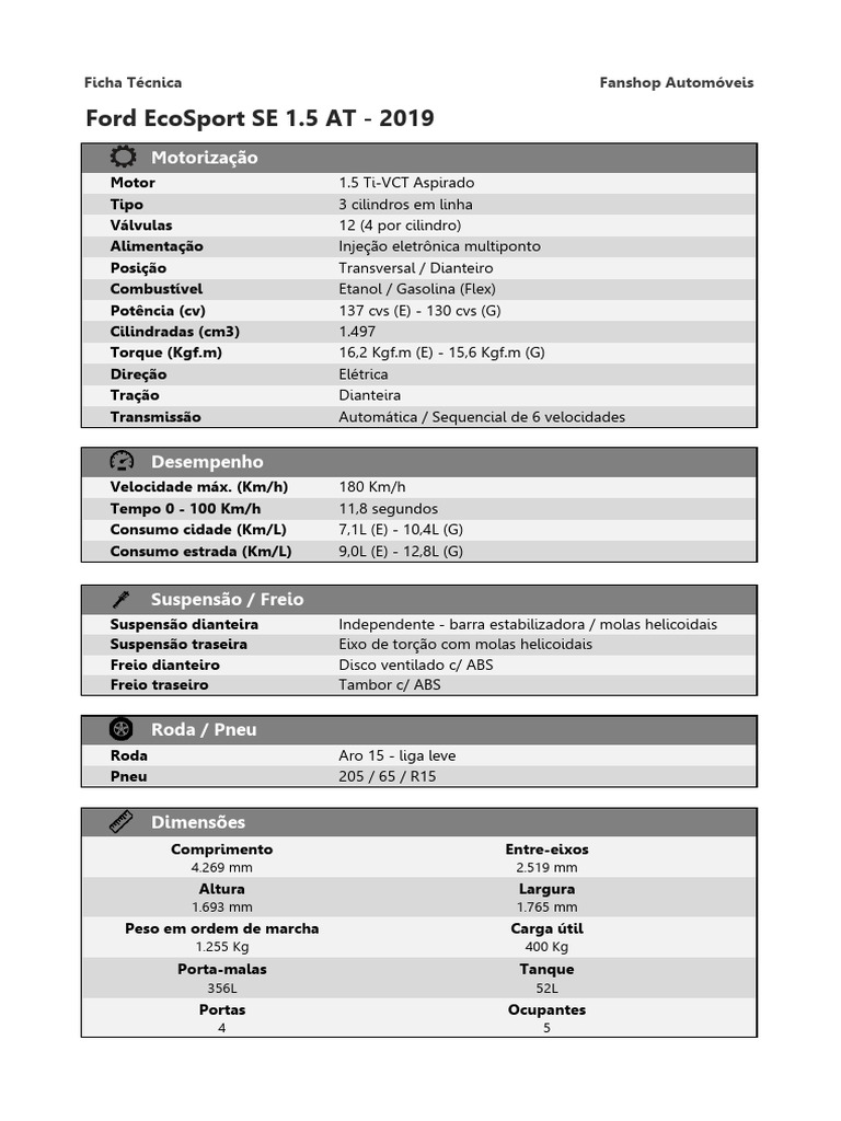 Bedienungsanleitung Ford Ecosport 2019 Pdf