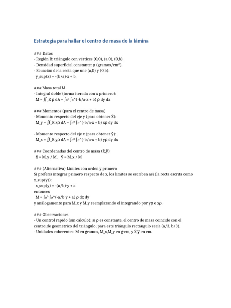 Estrategia Centro de Masa | PDF