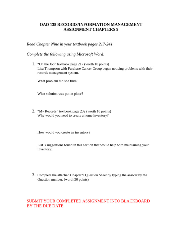 Assignment Chpt. 9 | PDF