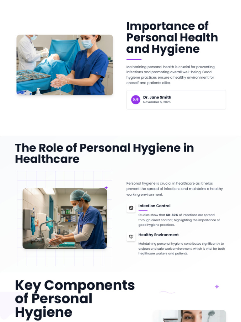 Importance of Personal Health and Hygiene | PDF | Hygiene | Hand Washing