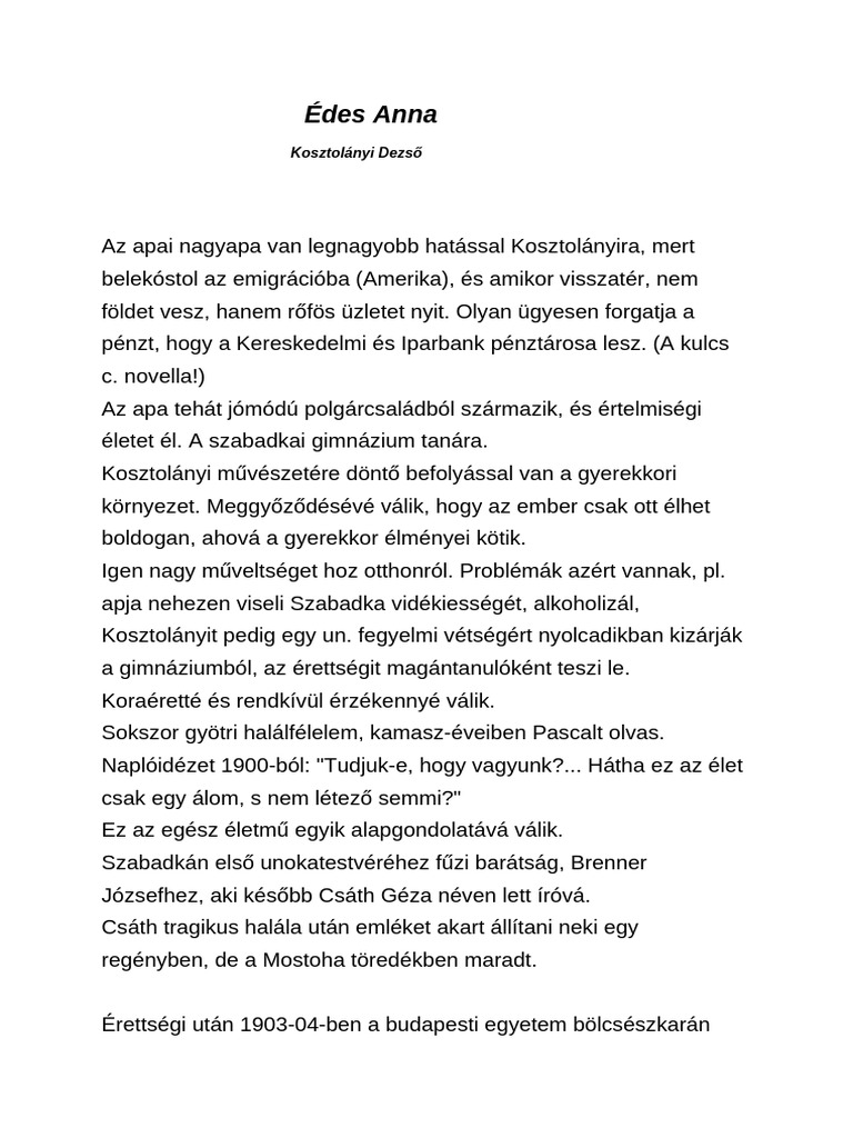 Édes Anna | PDF