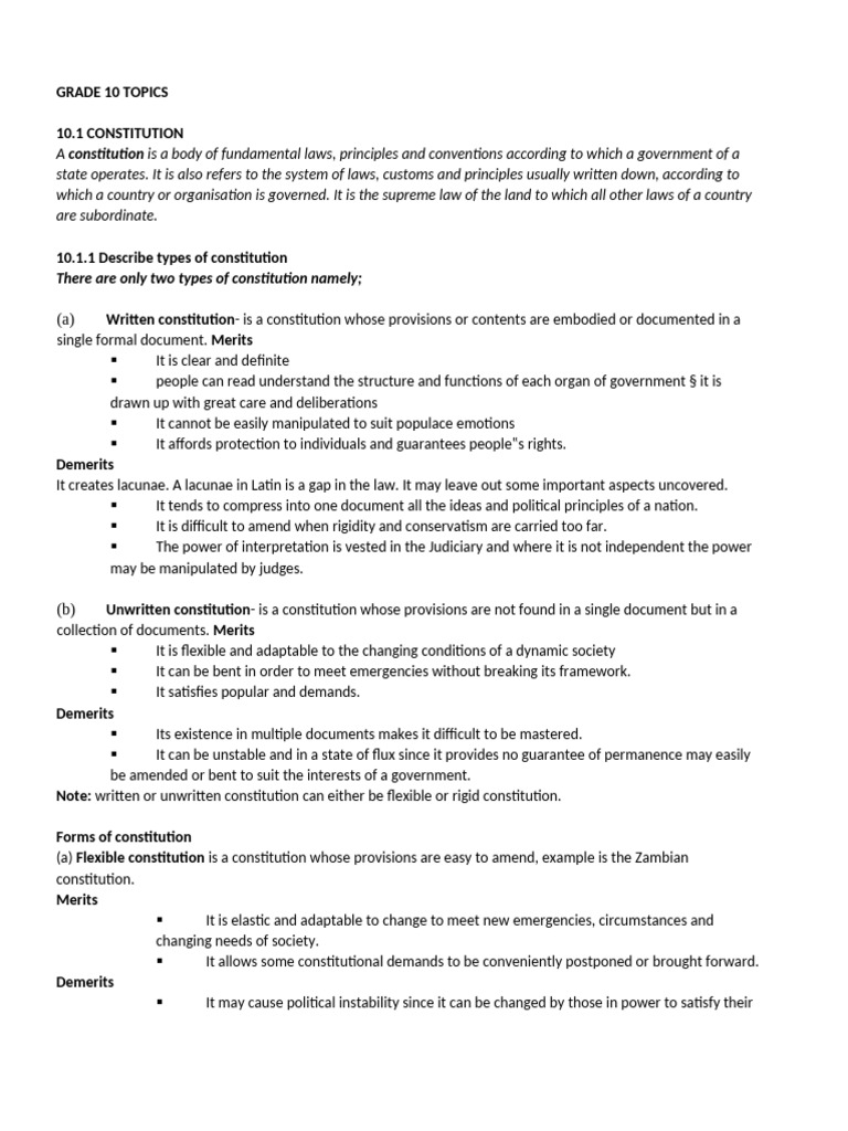 Civic Education Notes Grade 10 - 12 | PDF | Elections | Citizenship