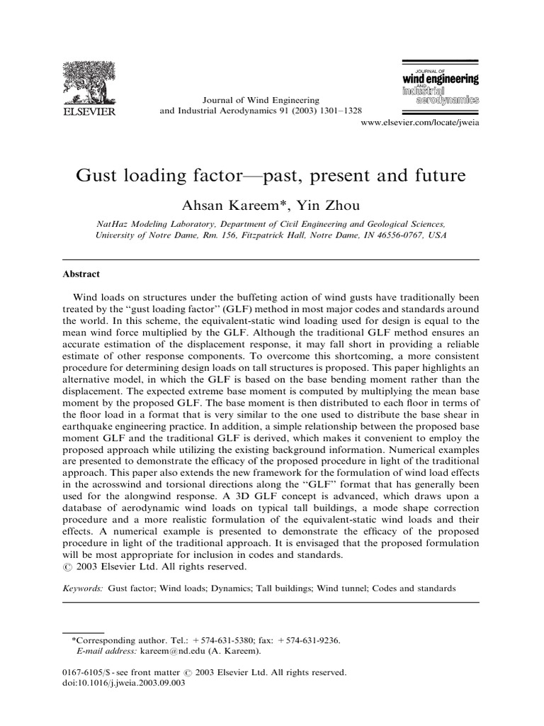 Gust Loading Factor Past Present and Fut 251018 202204 | PDF | Function ...