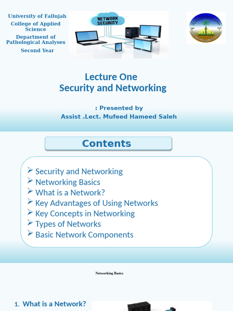 Networking Basics and Security Overview | PDF | Computer Network ...