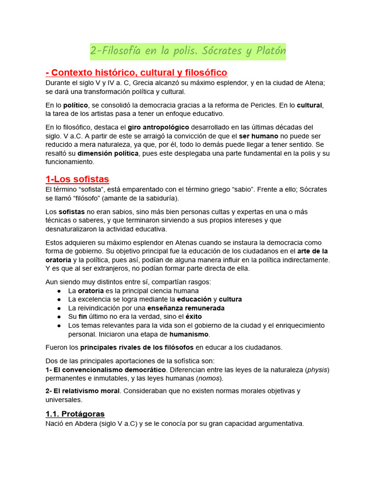 Sócrates y Platón: Filosofía en la Polis | PDF | Sócrates | Relativismo