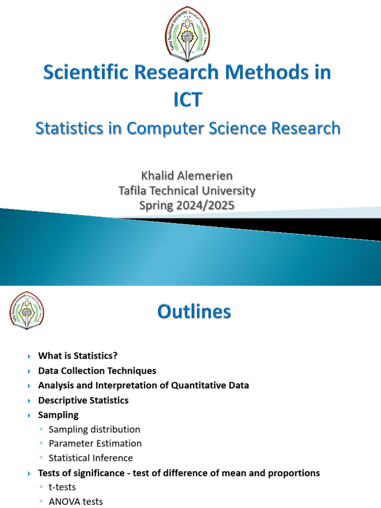 Topic 5 - Statistics in Computer Science | PDF | Statistics | Sampling ...