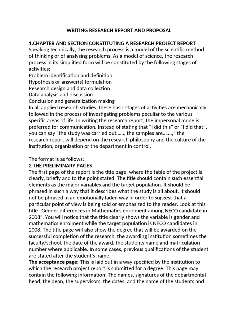 Research Report Writing Guide | PDF | Theory | Sampling (Statistics)