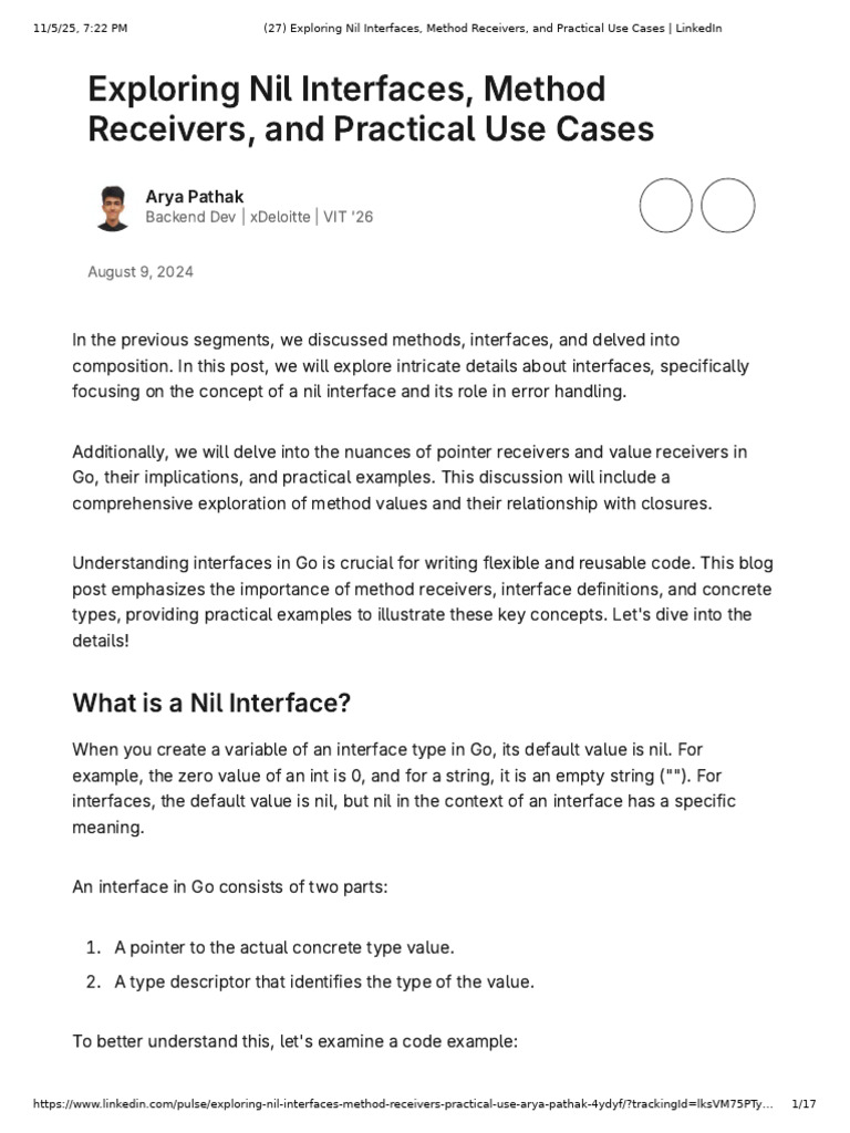 Exploring Nil Interfaces, Method Receivers, and Practical Use Cases ...