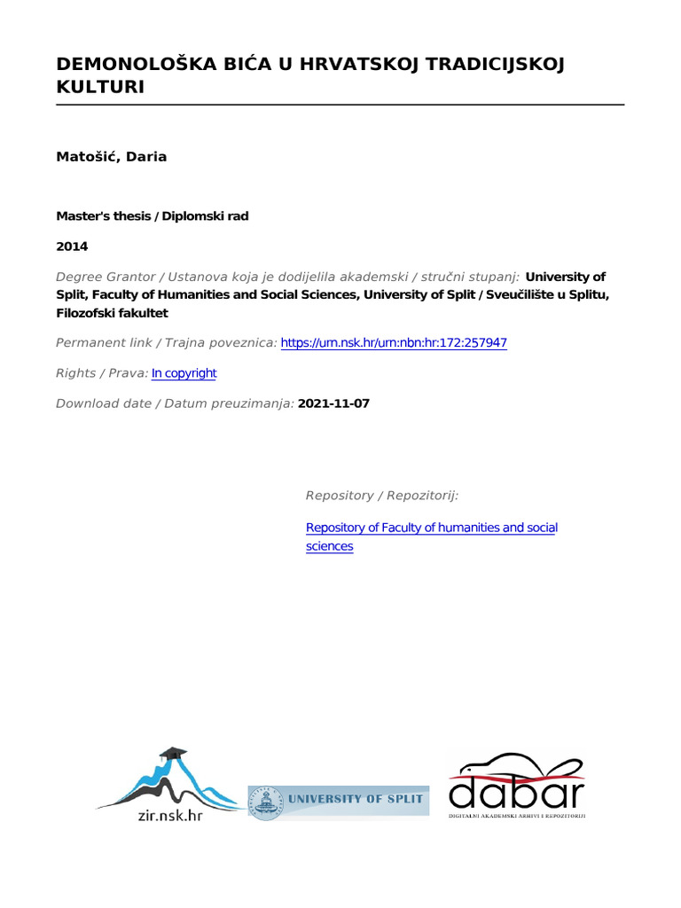 Matosic Daria FFST 2014 Diplo Sveuc | PDF