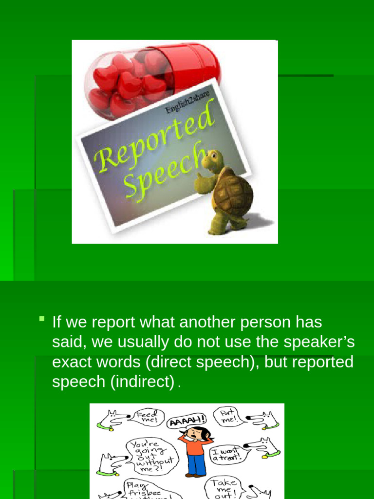 Reported Speech Grammar Drills 2622 | PDF
