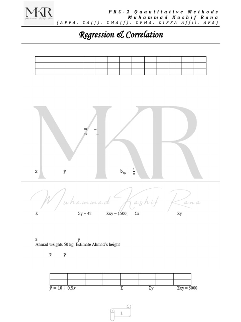 Ch. 10 Regression & Correlation | PDF | Regression Analysis | Linear Regression