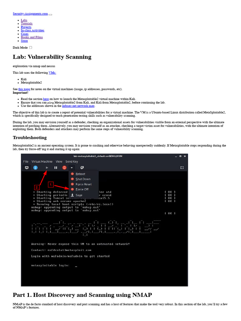 Assignment Vulnerability Scanning | PDF | Port (Computer Networking ...