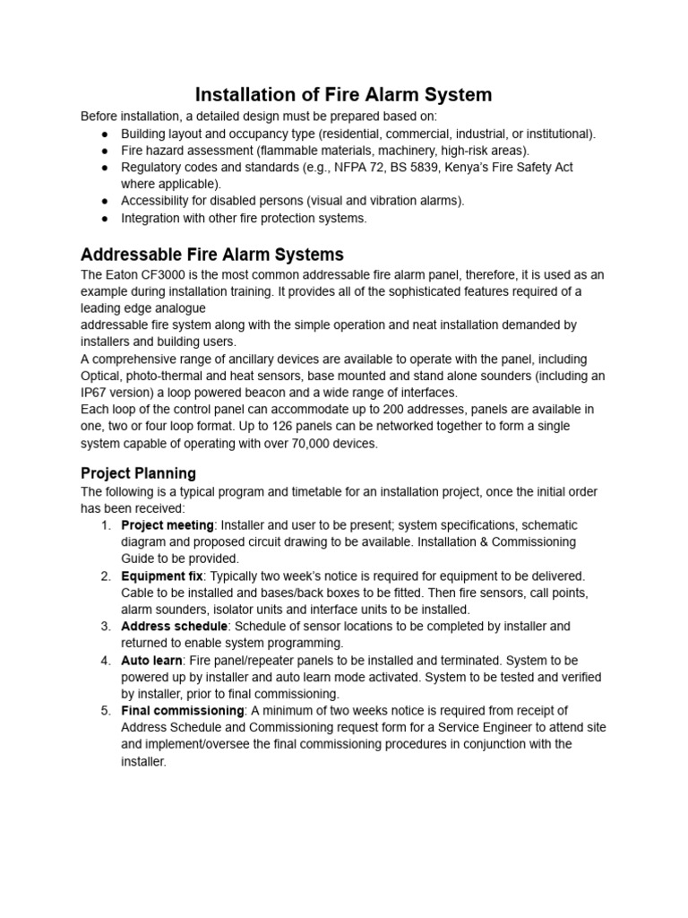Fire Alarms | PDF | Fuse (Electrical) | Electrical Wiring